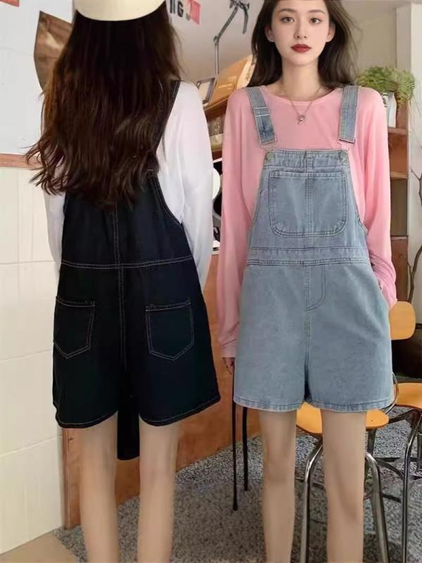 サロペット レディース デニム 五分丈パンツ 韓国風 痩せ見え ゆるシルエット 着回し オールシーズン・スタイル: 通勤、カジュアル・素材: ポリエステル・パンツ丈: 五分丈・ウエスト: ハイウエスト・厚み: 薄手・ディテール: ポケット・...