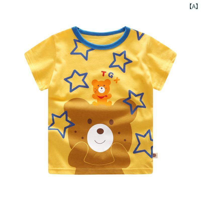 ・カテゴリ: キッズTシャツ・対象性別: 男女共用・スタイル: カジュアル・フード: フード付き・袖丈: 半袖・対象年齢: 1～3歳（身長80～100cm）・生地加工: 柔軟加工・柄: 動物、キャラクター、ポートレート、アルファベット、チェ...
