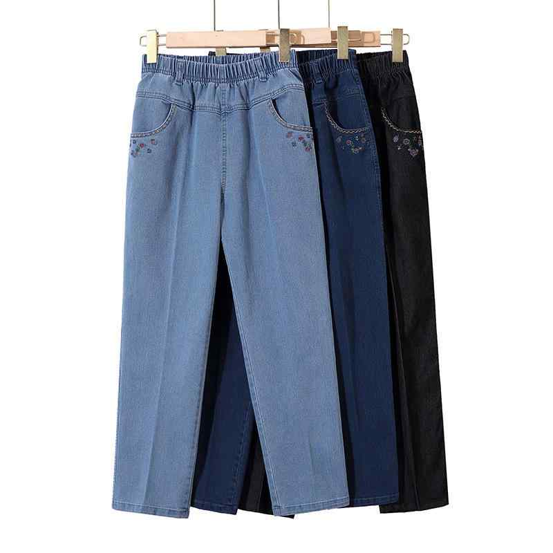 ・カテゴリ: デニムパンツ・素材: 綿 70%〜80%、スパンデックス・スタイル: ストレートパンツ・パンツ丈: 長ズボン・ウエスト: ハイウエスト・デザイン特徴: 刺繍・カラー展開: ブラック、ライトブルー、ミディアムブルー・サイズ展開:...