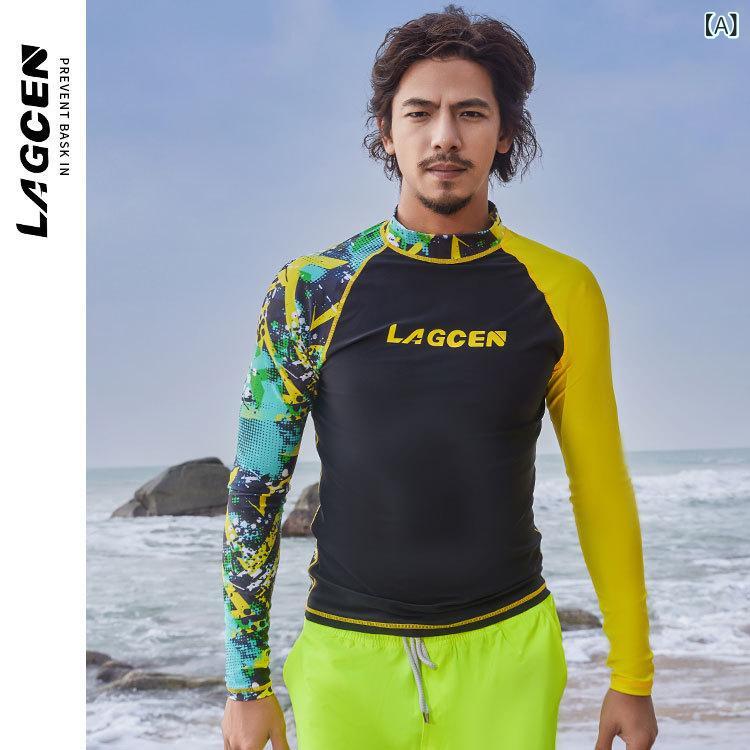 ・素材: ナイロン・機能: 速乾・柄: デジタルプリント・性別: メンズ・対象年齢: 成人・対応シーン: ランニング、フィットネス、水泳・ウォータースポーツ・カラー展開: 五彩繽紛黄袖黒身、極限色差橙袖蔵青身、碎片尋踪黒身藍袖、邪雲圧頂黒身...