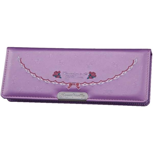 女の子が憧れる王室（ロイヤル）のお姫様のような、上品でプリティーな筆入れ 光沢のあるパール生地にイングリッシュローズの刺繍入り ■サイズ：約：H238×w91×D35mm、161g ・1ドアタイプ ・型押し加工（特許登録済） ・安全鉛筆ホル...