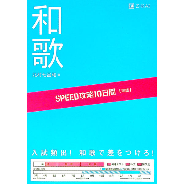 &nbsp;&nbsp;&nbsp; SPEED攻略10日間　国語　和歌 単行本 の詳細 出版社: Z会 レーベル: 作者: 北村七呂和 カナ: スピードコウリャク10カカンコクゴワカ / キタムラヒロカズ サイズ: 単行本 ISBN: 9...