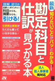 &nbsp;&nbsp;&nbsp; "最新知りたいことがパッとわかる勘定科目と仕訳が見つかる本 " の詳細 出版社: ソーテック社 レーベル: 作者: 北川真貴 カナ: サイシンシリタイコトガパットワカルカンジョウカモクトシワケガミツカル...