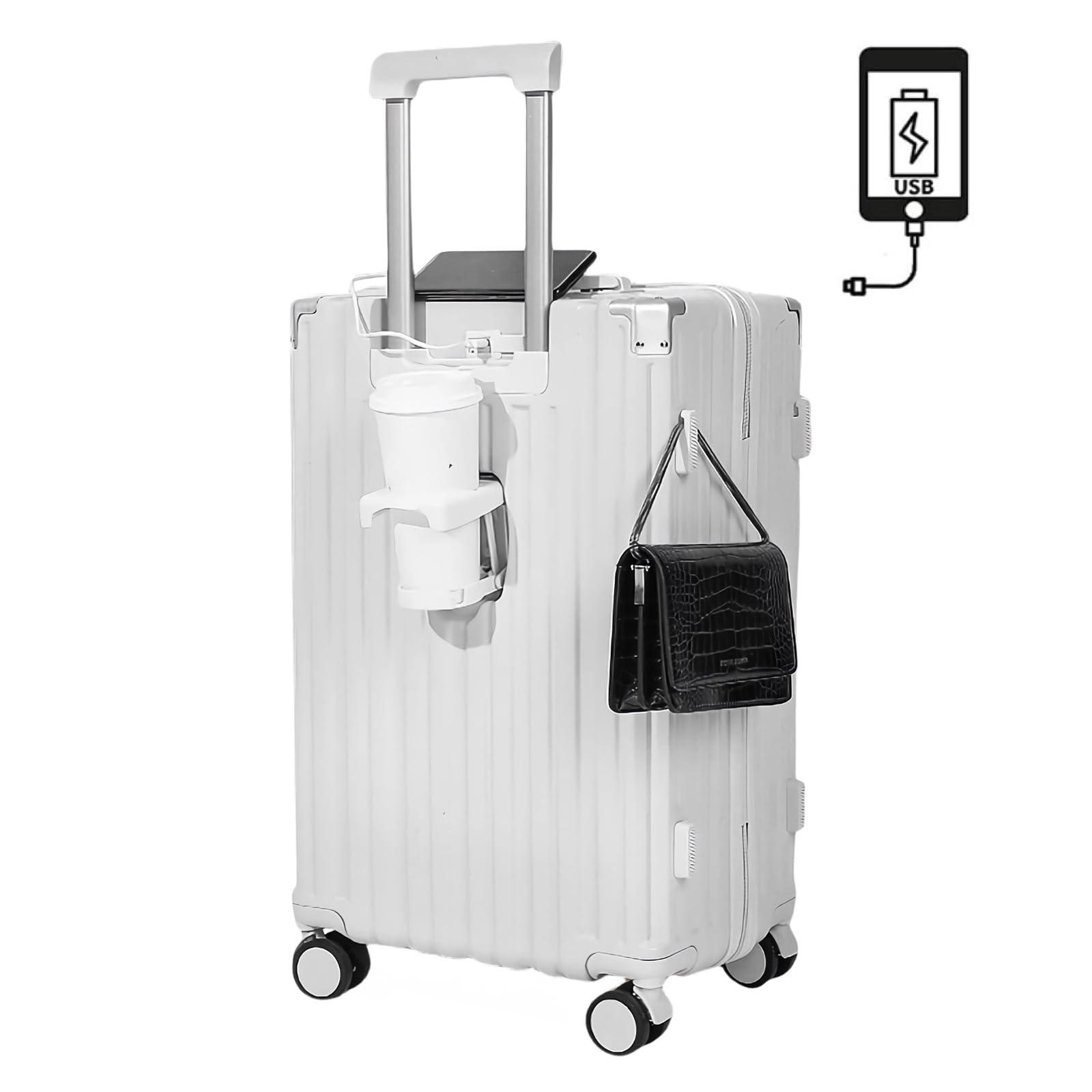 ・■Lサイズ：41×26.5×64cm、三辺合計：131.5cm。容量：62L、宿泊目安：1週間程度。・【10月新登場新登場＆超軽量＆大容量】スーツケースはABS樹脂とPC混合材料を使用して製造されており、ABSとPCの特性を兼ね備えていま...