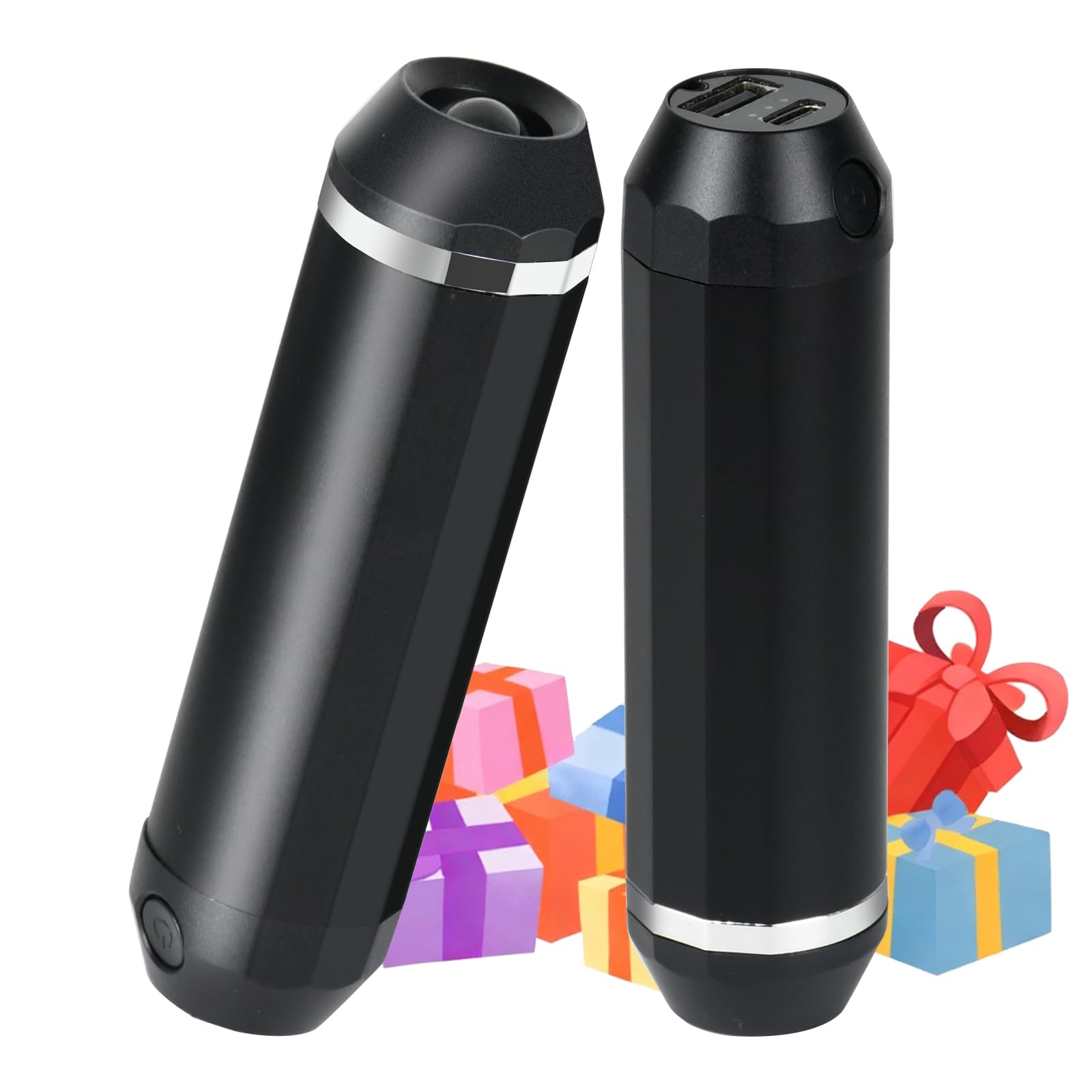 ・・【3段階温度調節 & 360°全方向発熱 & 3秒急速発熱】3段階に温かさを調整できますので、10,000mAh(5,000mAh x2）の大容量バッテリーを搭載により、充電式カイロの使用時間は低温モード（約45℃±5）：約8・16時間...