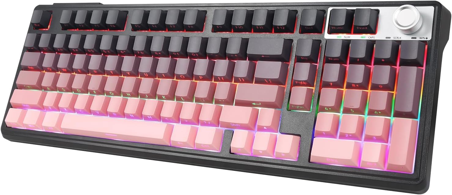 ・【マルチデバイス接続】BT 5.0、2.4GHz無線、USB有線の3 モード接続を備え、最大5台のデバイス（PC / スマホ / Switch/PS など）に同時接続が可能です。FNキーとQ/W/Eキーの組み合わせで簡単操作！デバイス間を...