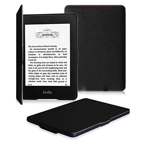 Fintie Kindle Paperwhite ケース 超薄 軽量 保護カバー オートスリープ機能付き （2016 NEW-Kindle Paperwhiteマンガモデル と 2012, 2013, 2015バージョン適応）(ブラック)ブ...