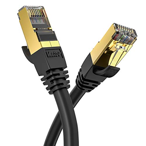 4m Veetop CAT8 LANケーブル カテゴリ-8 超高速 防水 難燃 耐磨 耐候性 金ツメ RJ45コネクタ ギガビット 40Gbps 2000MHz 26awg 爪折れ防止 二重シールド パソコン 有線lanケーブル PS4 P...