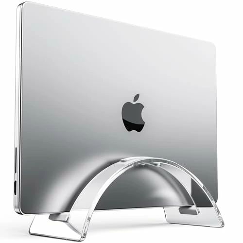 Klearlook ノーパソコン スタンド 縦置き 省スペース＆安定性 MacBook スタンド マックブック 収納 Laptop/iPad及び厚さ24mmまでのデバイス用 クリア ルーズフィット*1個ブランド: Klearlook Max...