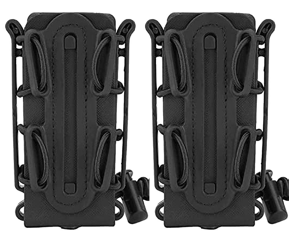 Takelablaze オープントップ Molleモール対応 9mm ピストル ハンドガン マガジンポーチ 弾倉ポーチ マグポーチ サバゲー用装備 多種の形状に対応 (ブラック, 2本セット)ブランド: Takelablazeメーカー: T...