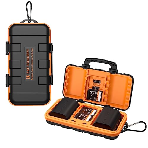 K&F Concept メディアケース SDカード ケース CFカード MicroSD/MSD/TFカード 収納 メモリーカードケース ボックス 電池ケース NP-FZ100 NP-FW50 LP-E6NH対応 SDカード収納 マイクSDカ...