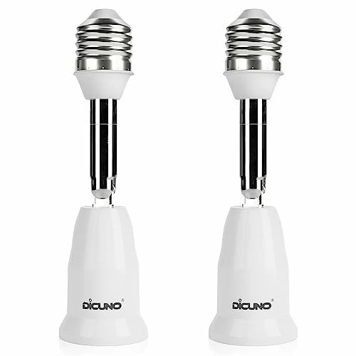 DiCUNO E26→E26 口金延長アダプター E26 延長ソケット 角度可調 約11.5CM延長する 難燃性材料PBT 2個セットブランド: DiCUNOメーカー: DiCUNOJAN: 0606046641810DiCUNO E26→...