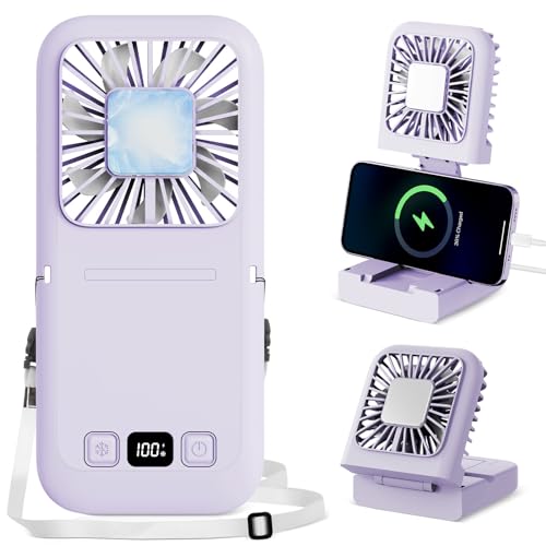 ハンディファン 冷却プレート 手持ち扇風機 unifun【瞬間冷却 手持ち/首掛け/卓上/スマホスタンド4WAY】静音 小型 ミニ 強力 風量3段階 リズム風搭載 5000mAh大容量 長時間連続運転 電池残量液晶表示 usb 充電式 ty...