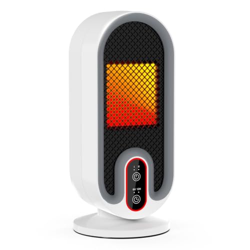 【2025新登場】セラミックヒーター 小型電気ストーブ2秒速暖 & マイナスイオン小型 コンパクト 電気ファンヒーター/セラミックヒーター 暖房器具 省エネ 900W 大風量 2段階温度調整 転倒OFF・2重過熱保護 足元/窓下結露対策/寝...