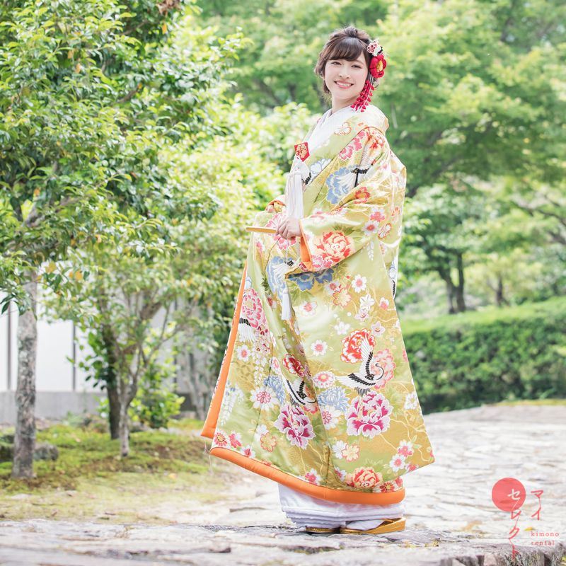 楽天市場】色打掛 レンタル(カラーグリーン)(和服 楽天市場】色打掛 レンタル(カラーグリーン)(和服