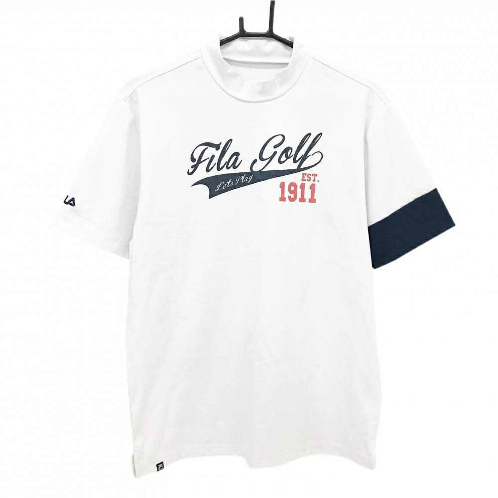 商品説明 ブランド FILA GOLF アイテム 半袖ハイネックシャツ 表記サイズ L ※海外サイズの場合もございます。必ず実寸サイズをご確認ください。 実寸サイズ 　身幅：約53cm　袖丈：約23cm　肩幅：約45.5cm　着丈：約69c...