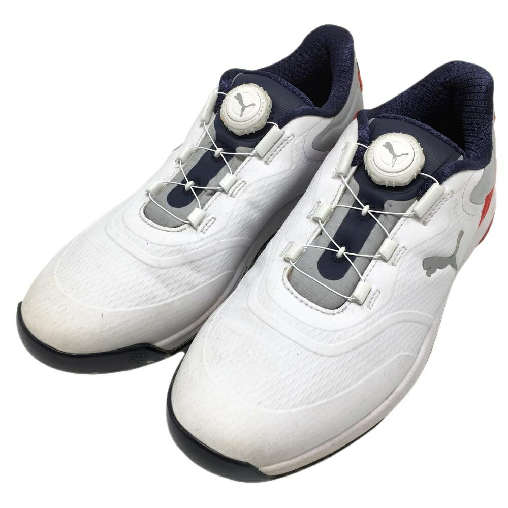 商品説明 ブランド PUMA アイテム ゴルフシューズ 表記サイズ 25.5 ※海外サイズの場合もございます。必ず実寸サイズをご確認ください。 実寸サイズ 　アウトソール全長：約29cm　アウトソール最大幅：約11cm ※実寸サイズの採寸方...