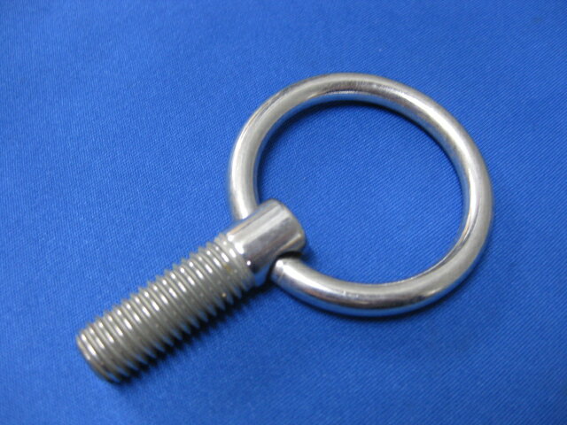 ステンレスリングボルトLB-12M30です。太さ6ミリ、内径40ミリ、ネジ長さ30ミリです。