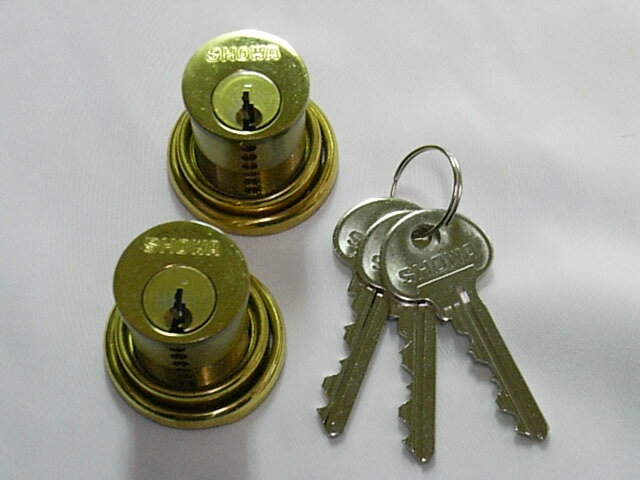 6本ピンシリンダーを装着したユーシンショウワ社25ミリ両面取替用シリンダーです。 ネジコミ部の直径が25ミリになっております。 ゴールド色。 子鍵は3本ついております (更に追加のコピーキーがご入用の場合はこちらへお願いいたします)。 フロ...