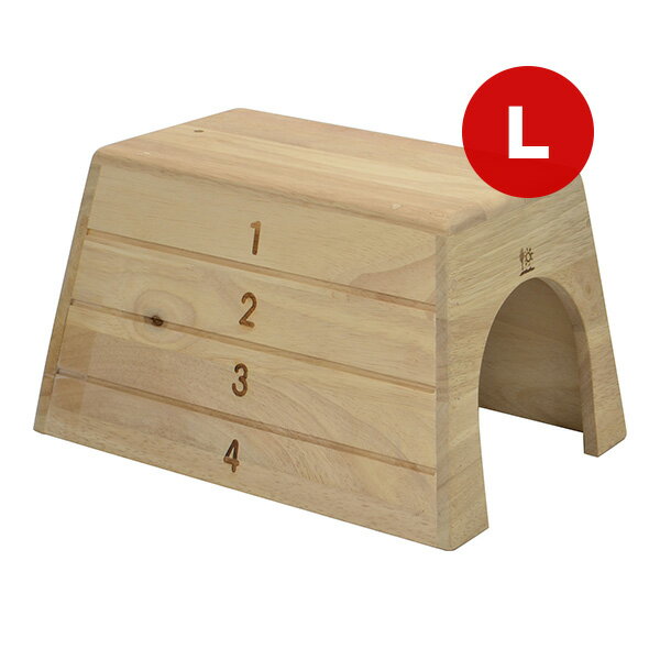 同梱可 両サイドに出入り口穴があるので、のぼって、くぐって、楽しめる。 跳び箱モチーフの木製ハウスです。通り抜け可能！ ●材質 天然木 ●サイズ(約) 幅200×奥行290×高さ170mm