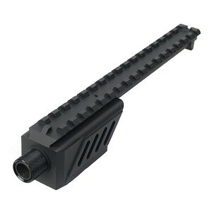 TOKYO MARUI マズルアダプター Glock18Cサイレンサー、光学照準器の取付ができる拡張パーツ国内大手エアソフトガンメーカー、東京マルイ。同社の電動ハンドガン、グロック18Cに対応した、マウントレール兼マズルアダプター。マズルに...