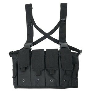 ミルテック MAG CARRIER CHEST RIG 7.62mmマガジン用AKマグなら4本、M4マグなら8本収納できるポーチ付きチェストリグタクティカルギアやアウトドア用品を数多く手掛ける、MIL-TECのチェストリグ。4つのライフルマ...