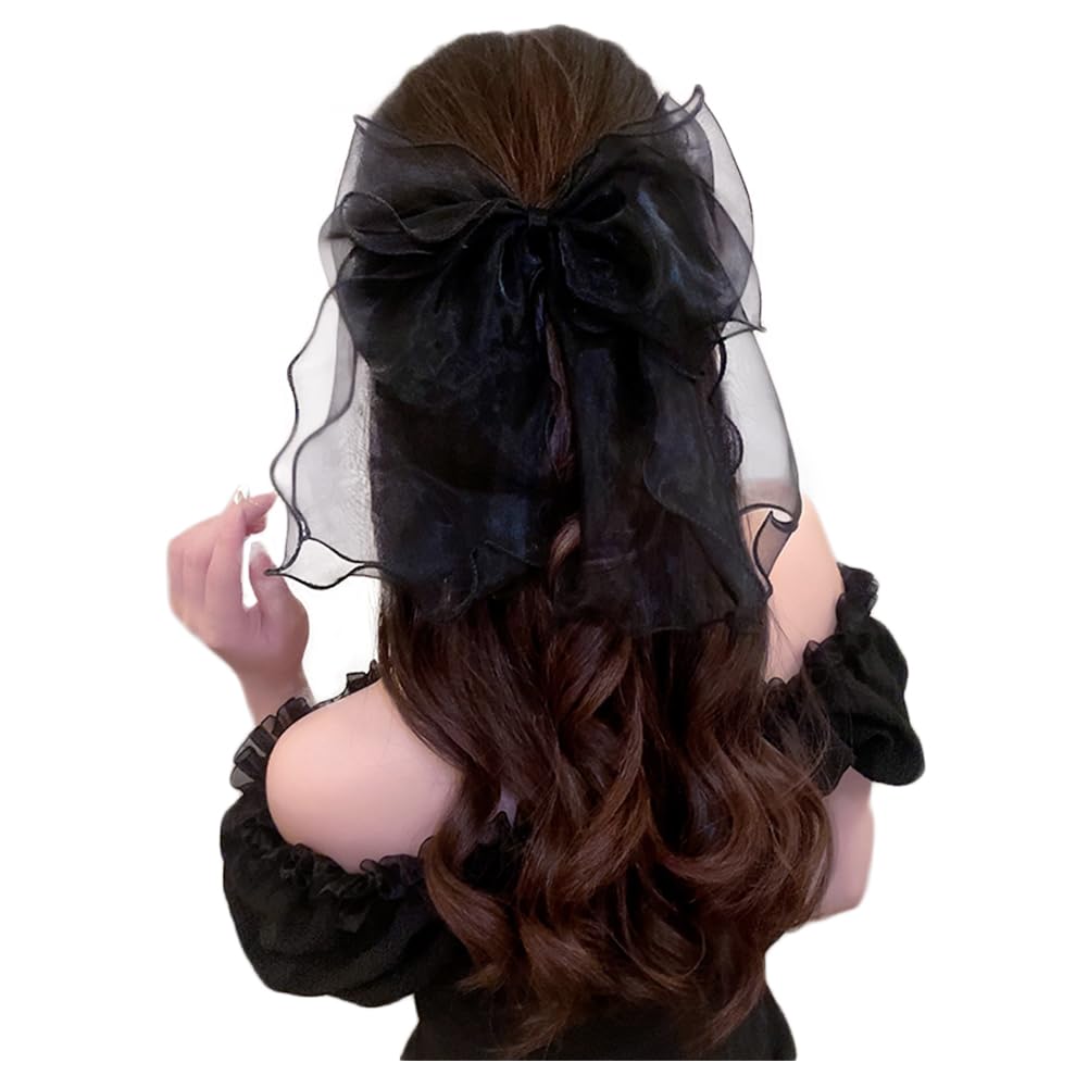 髪飾り 長いリボン ヘアアクセサリー ジュエリー アクセサリー用品 その他 豊富 オーガンディー/グレーブルー オーガンディー/ブラック オーガンディー/ホワイト パール付きチュール/ピンク パール付きチュール/ホワイト パール付きチュール...
