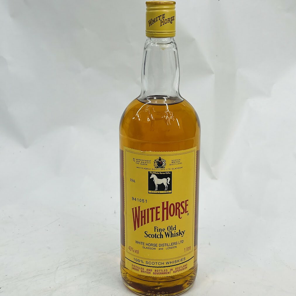 洋酒　　ホワイトホース1000ml ファインオールド 43度特級スコッチウイスキー 内容量 (ml) 1000 アルコール度数 43 原産国 イギリス 付属品 なし ※古酒につきコルクが破損しやすいです。慎重に開栓しましてもきっと起こります...