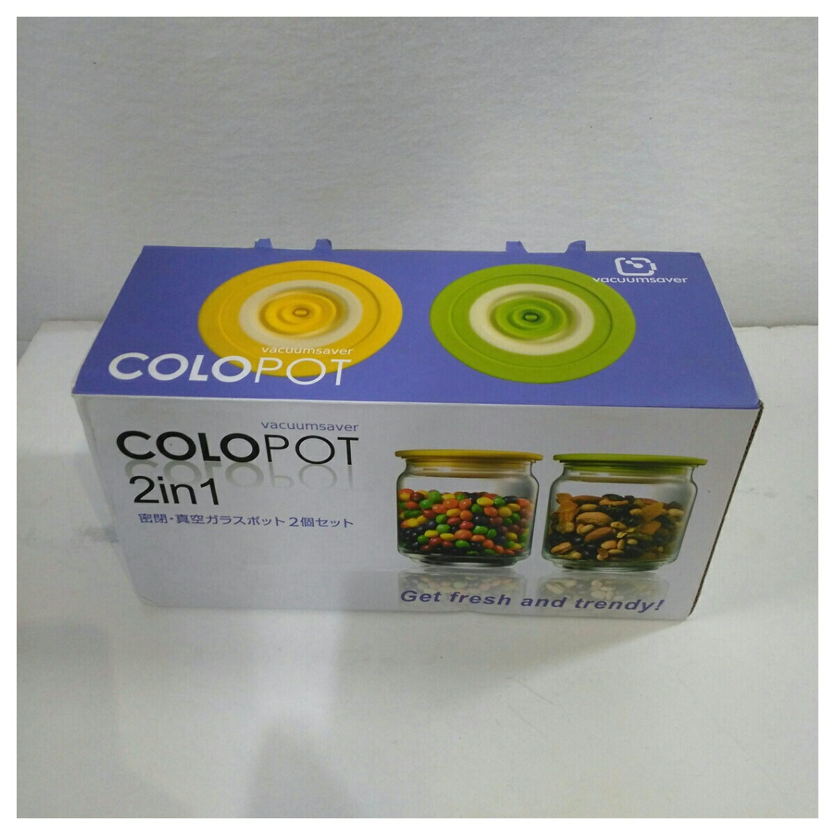 　　ヒロコーポレーション バキュームセーバー コロポット 500ml 2点セット PRD181003 ブランド ヒロコーポレーション 色・柄 イエロー/グリーン 素材 ガラス 仕様 容量：500ml サイズ(cm) 箱サイズ約W22.0×H...