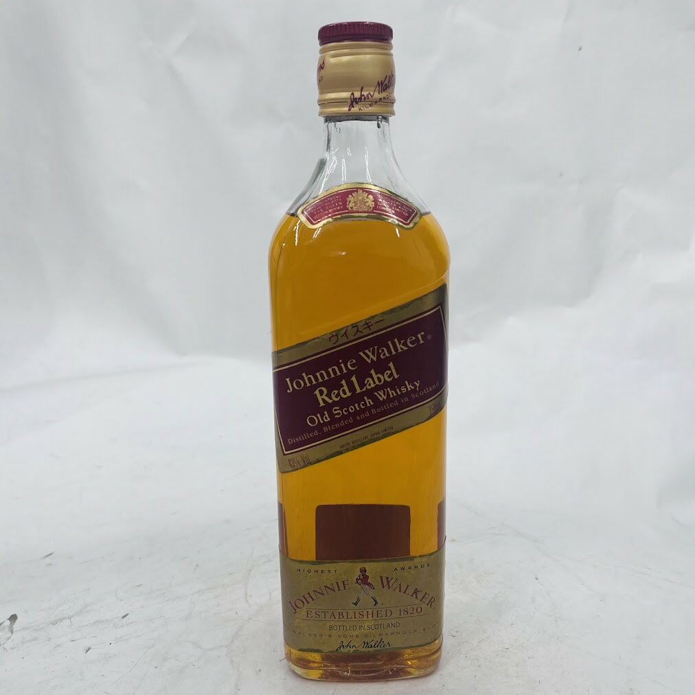 洋酒　　ジョニーウォーカー 赤ラベル 43度 750ml　スコッチウイスキー 内容量 (ml) 750 アルコール度数 43 原産国 イギリス 付属品 なし ※古酒につきコルクが破損しやすいです。慎重に開栓しましてもきっと起こります。コルク...