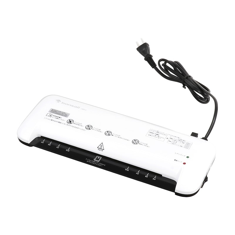 　　bonsaii ラミネーター A4対応 L409-A ホワイト系 ブランド Bonsaii 色・柄 ホワイト系 素材 仕様 A4対応 サイズ(cm) 箱サイズ約W39.0×H18.0×D9.5 付属品 取説 中古品ですが状態いいです。　...