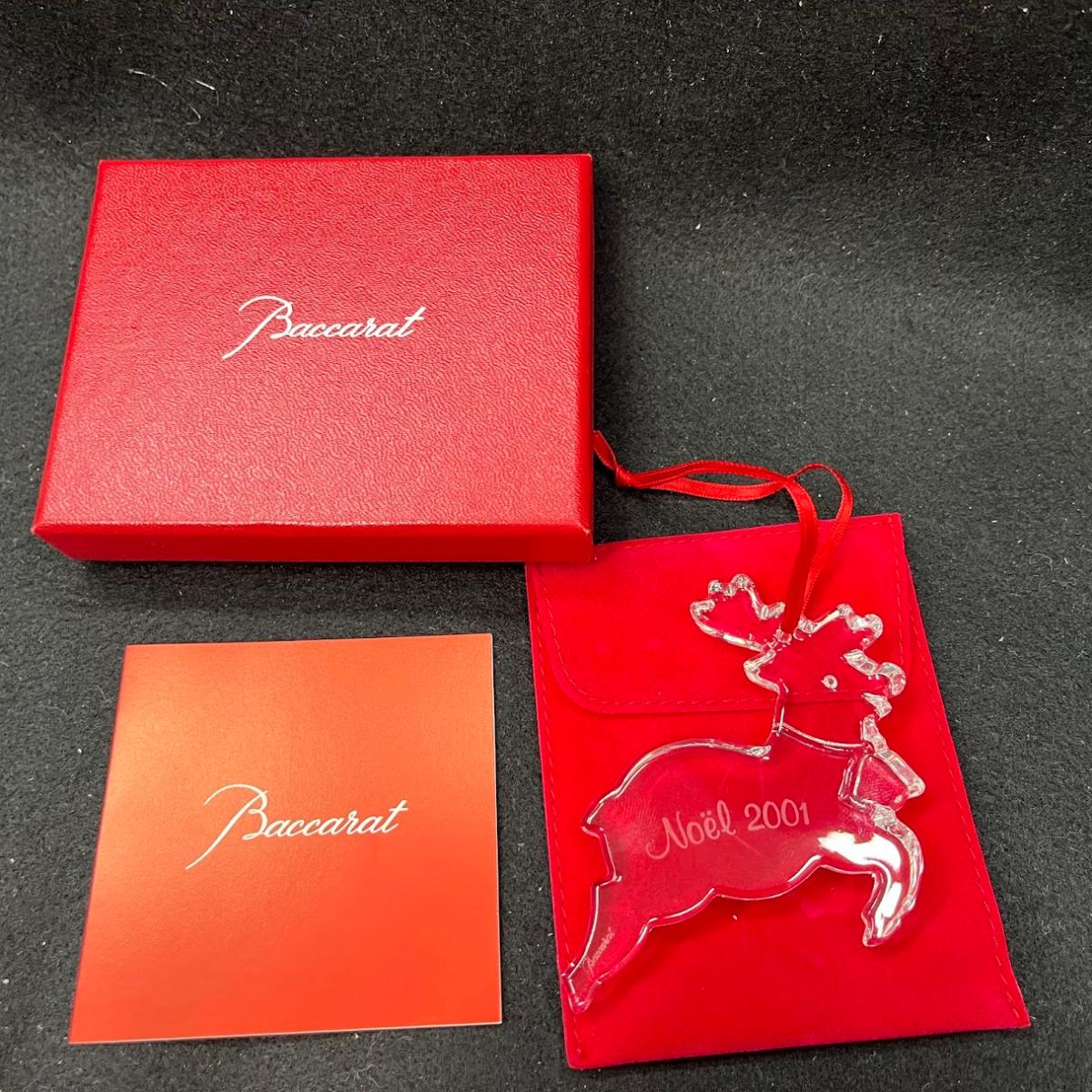 　　Baccarat Crystal 2001 オーナメント 87398 ノエル クリスマス トナカイ ブランド バカラ 色・柄 クリア 素材 クリスタル 仕様 フランス サイズ(cm) 70*70*8 付属品 箱しおり 中古美品。メール便...