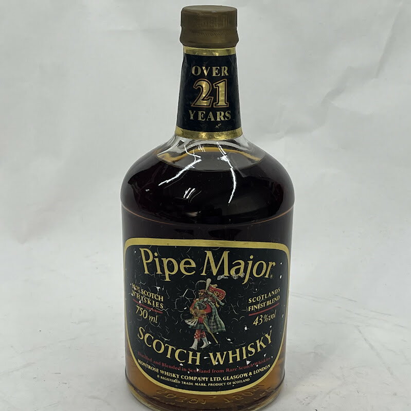 洋酒　　パイプメジャー21年 スコッチウイスキー 750ml 43度 内容量 (ml) 750 アルコール度数 43 原産国 イギリス 付属品 なし ※古酒につきコルクが破損しやすいです。慎重に開栓しましてもきっと起こります。コルクは無保証...
