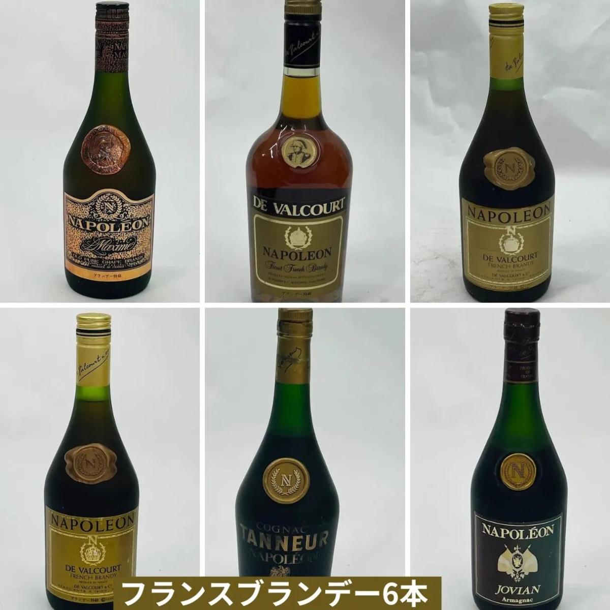 洋酒　　フランス6本セット　ナポレオンブランデー700ml40度 内容量 (ml) 700 アルコール度数 40 原産国 フランス 付属品 ※古酒につきコルクが破損しやすいです。慎重に開栓しましてもきっと起こります。コルクは無保証ですのでご...