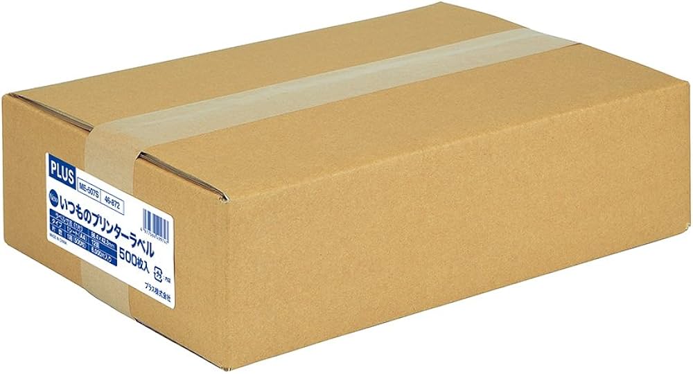 家電　　プラス いつものラベル A4 12面 500枚 ME-507 型番 ME-507S 色 ホワイト系 素材 紙類 仕様 面付:2×6片付12面 サイズ(cm) 箱サイズ約W23.0×H9.0×D31.0 参考定価 0 重さ(kg) 付...