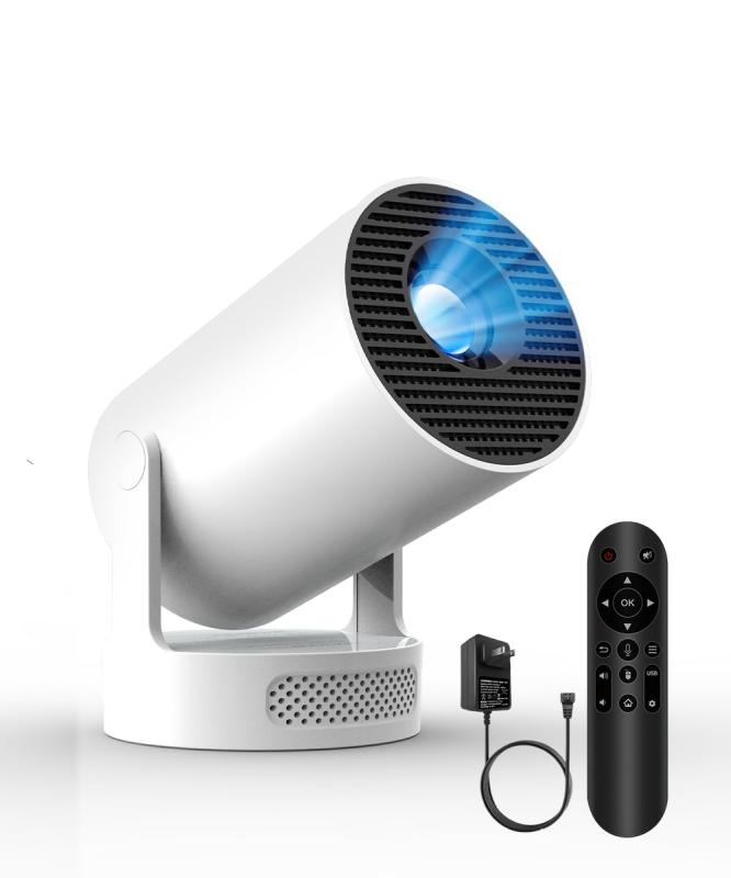 Alwtniet プロジェクター 家庭用 ぷろじえくたー 4K対応 プロジェクター小型 天井投影 Bluetooth 5.4 &amp; Wi-Fi6搭載 HiFiスピーカー内蔵 短距離投影 大画面 スタンド一体型 ホームプロジェクター 軽
