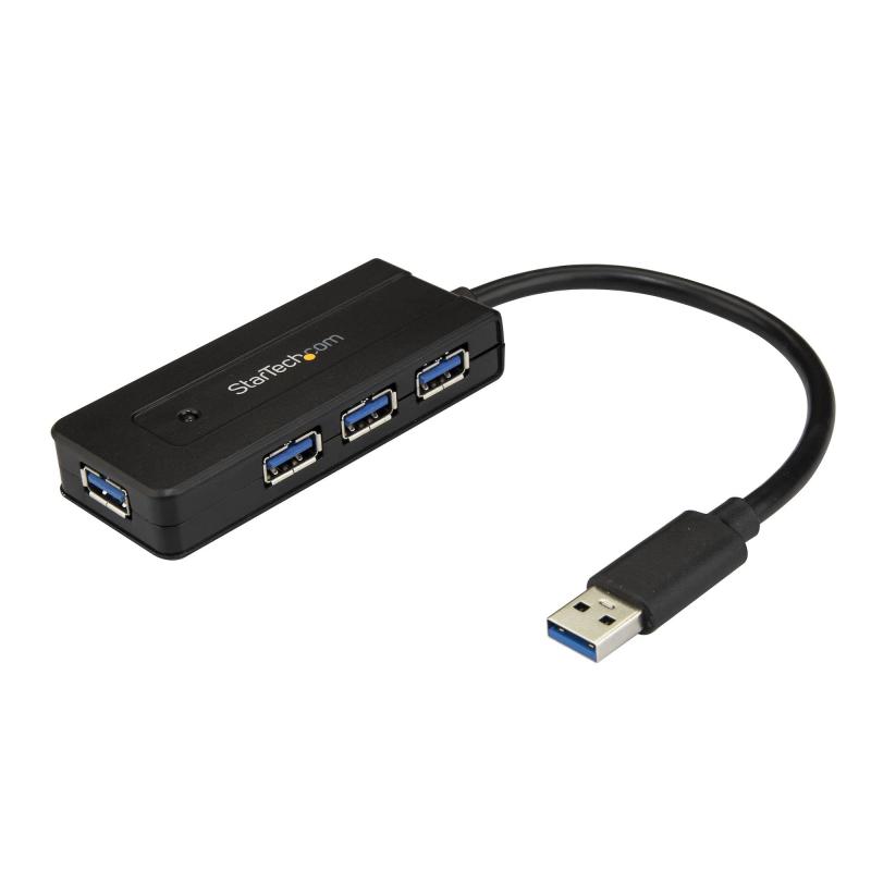StarTech.com 4ポートUSB 3.0ハブ/急速充電/USB-A x4/SuperSpeed 5Gbps/USBバスパワー &amp; セルフパワー(ACアダプタ付属)/USB 3.1 Gen 1/小型USBハブ ST4300MI...