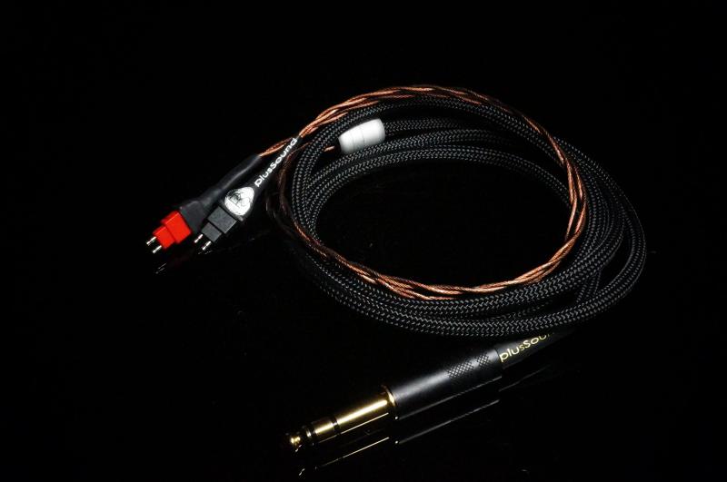 フラグシップモデル PlusSound(プラスサウンド) ApollonianPlus Series Custom Cable Sennheiser HD650, HD600, HD25-1:2 交換用アップグレード・ケーブル