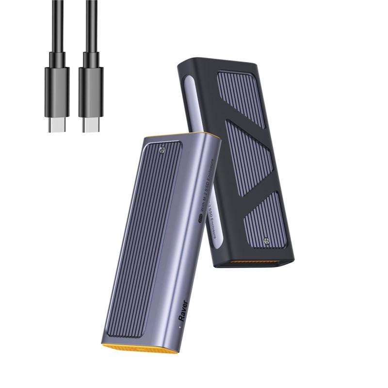 Raver M.2 SSD 外付けケース NVMe/SATA両対応 USB 3.2 Gen2x2 M.2 SSD ケース 20Gbps高速転送 UASP/TRIM対応 2230/2242/2260/2280 M key SSD対応 Type...
