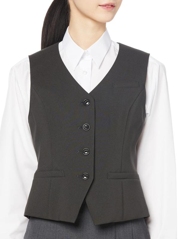 [ユニレディ] レディースベスト U5030SIZE:5 肩幅:31cm 身幅:37cm 着丈:47cm 総丈:54cm