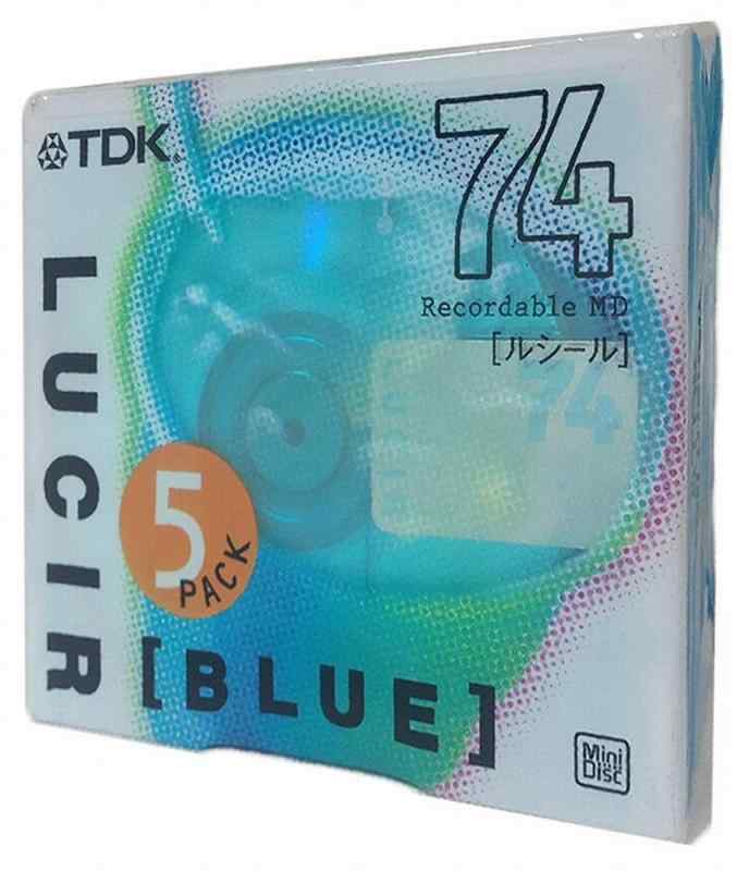 TDK 録音・再生用ミニディスク LUCIR（ルシール） ブルー 74分 5本パックソノタメディア規格：MD / 種類：AV用 / 入数：5