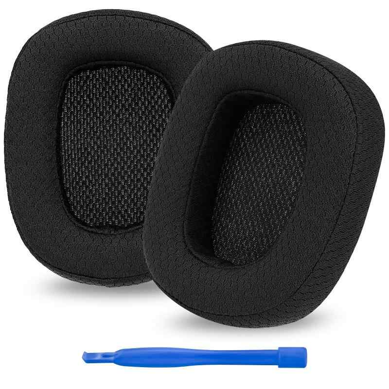 Linkidea イヤーパッド 互換性 パッド ロジクール Logitech G433, G533, G633, G635, G933, G935 ヘッドホンに対応 パッド イヤークッション/イヤーカップ (メッシュファブリック/ブラッ)メ...