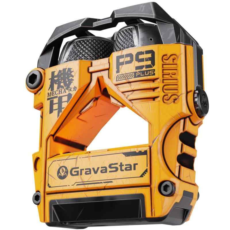 GravaStar Sirius Plus 完全ワイヤレスイヤホン Bluetooth5.3 ANCアクティブノイズキャンセリングイヤフォン 28時間再生 IPX4防水規格 ENCクリア通話 カスタマイズアプリ付きWireless Blue...