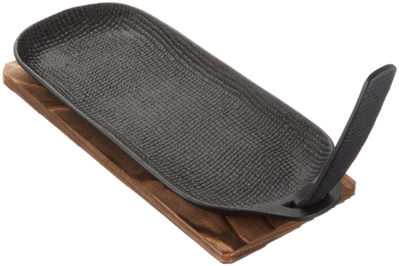 及源 南部鉄器 焼き焼き グリル スリム 2個セット U-31<b>メーカー型番:</b> U-31<b>サイズ:</b> 24.5×10×2cm、木台/22×10cm<b>重量:...