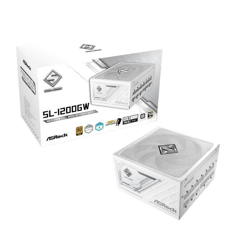 ASRock Steel Legend 次世代GPU対応PC電源ユニット1200WPCIe5.1対応80PLUS GOLDATX 3.1フルモジュラー 12V-2x6 ケーブル付属SL-1200GW135mmの長寿命と静音性に優れた設計を採...