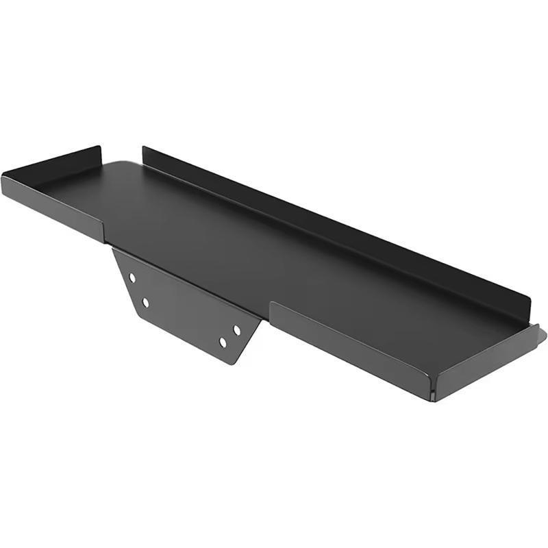 背面収納でテレビ台上すっきり VESA対応 アルミ合金 トレーラック 75x100mm モニター上ラックとしても多用途 8kg耐荷重 リモコン・ルーター収納 落下防止縁付き1. 【「テレビ上」をスッキリさせる「背面」収納ラック】 テレビ台の...