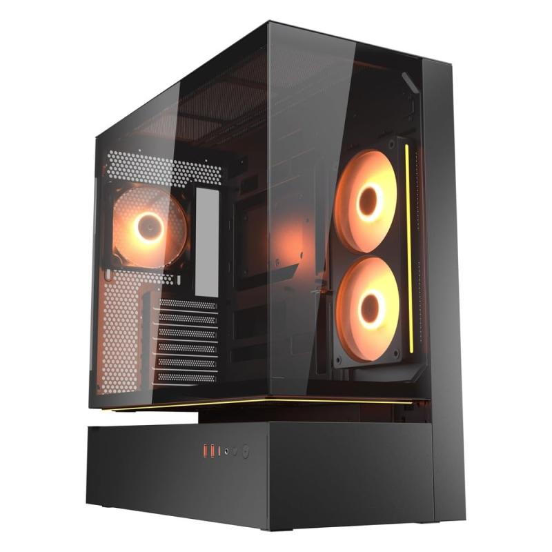 COUGAR CFV235 革新的なCFV（Central Floating Ventilation） 構造を採用 高エアフローPCケース ブラックモデル [CGR-2DA4B]対応マザーボード：Mini ITX / Micro ATX /...