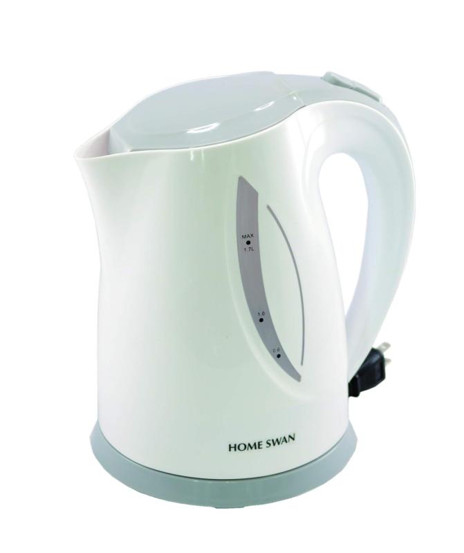 新津興器 電気ケトル 1.7L HOME SWAN SWK-17 ホワイトサイズ(約):21.5×17×24cm本体重量(約):775g電源:100V 50/60Hz、定格消費電力:900W容量:1700mlコードの長さ:約1.0m