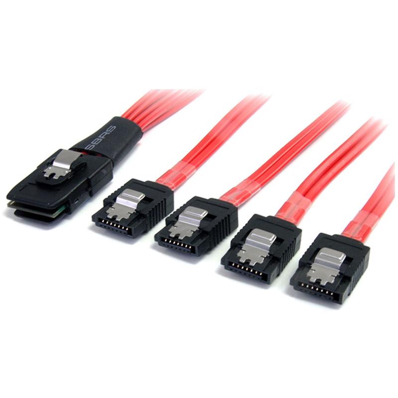 StarTech.com SAS SFF-8087(miniSAS)-4x ラッチ付きSATAケーブル 50cm SAS8087S4501x SFF-8087コネクタ4xラッチ付きSATAコネクタマルチレーン設計各チャンネルの最大解像度6Gbps