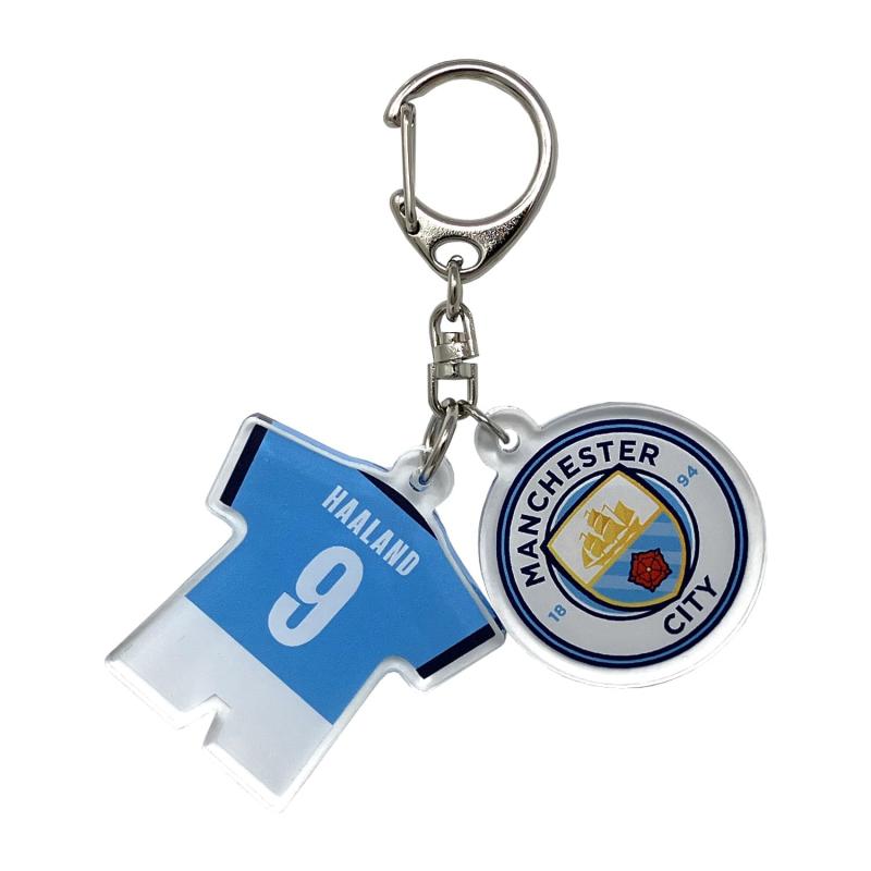 Manchester City F.C.(マンチェスターシティ) アクリル2連チャーム #9 HAALAND MC54705オフィシャルライセンスグッズサイズ：全長約10.5cm素材：アクリル他